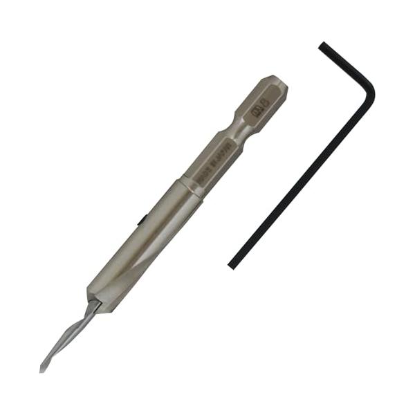 サイズ:3(下穴)*8(皿取)軸径:6.35mm六角軸、皿角度:90度材質:普通鋼・メッキ仕上げ適用材:一般木材、適用機種:インパクトドライバ14.4V以上・ドリルドライバ14.4V以上・電気ドリル適正回転数:3,000回転/分以下DIY・...