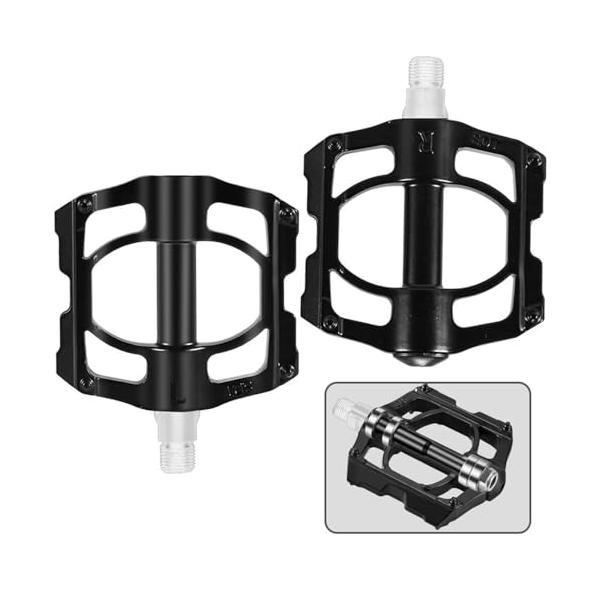 材質：アルミニウム製品サイズ: 9*12cmワイドフットパネル：ペダルの踏み面はワイドに設計されており、パワーの伝導性が良い。取り付け簡単：ペダルにロゴがプリントされています。左側がL、右側がR。用途：マウンテンバイク、折りたたみ自転車、自...