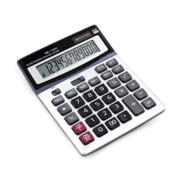 省エネ 電卓にはソーラーパネルがあり、光エネルギーを直接電気エネルギーに変換して使用することができ、十分な光が必要なので蓄電機能がないので、電池と組み合わせて使用することをお勧めします。 12桁デジタル 多数を計算することができます。 快適...