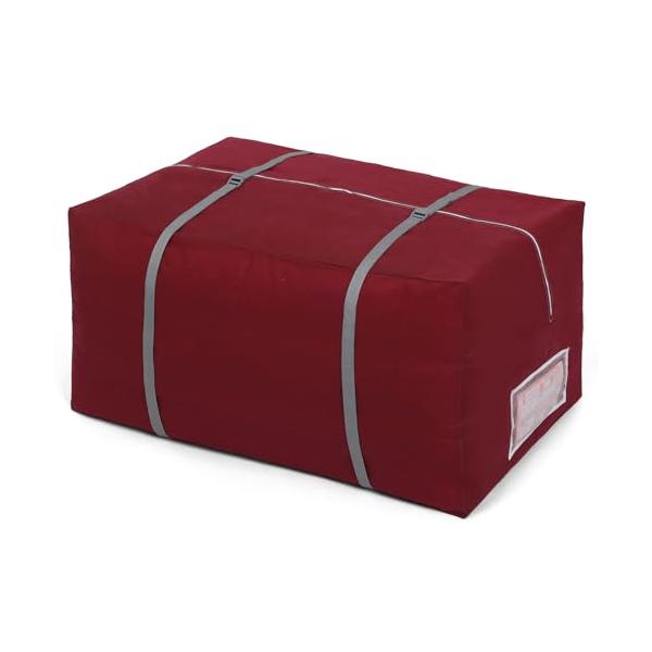 商品仕様 :サイズ/約幅95*奥行60*高さ50cm、カラー/えんじ色、内容/袋1枚・ベルト2本、収納目安/布団:約2*3枚、材質/ポリプロピレン 通気性に優れた不織布製 :通気性の良い不織布でかさばる布団を湿気やホコリから守りまとめてスッ...