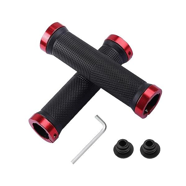 仕様 サイズ：130 mm。適用内径：22 mm。パッケージ内容：取っ手*2、六角レンチ*1。 材質 自転車グリップの材質は高品質ゴムを採用し、内部リングはアルミニウム合金である。 疲れにくい設計 ハンドルが無数の小さな突起の表面を覆い、握...