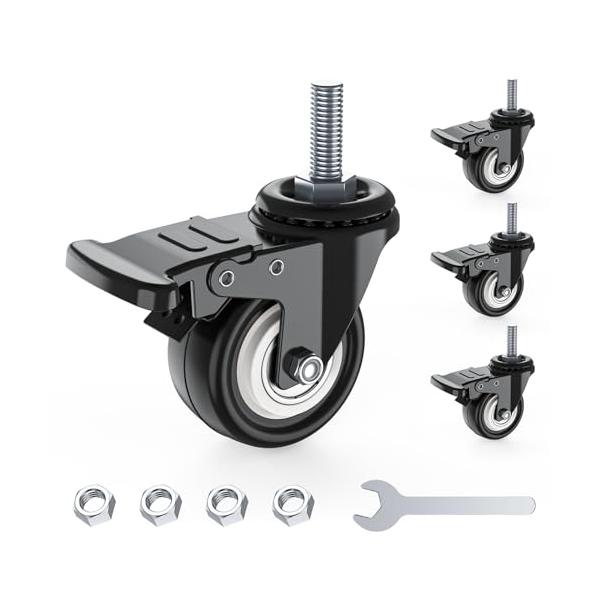 商品サイズ *車軸はM8 *Ｍ8のピッチは1.25ｍｍ 並目) *車軸の長さ約25mm *車輪の直径約50mm *車輪の幅約23mm *手動で測って、少し誤差があるかもしれません。予めご了承ください。ご購入前には必ずお持ちのキャスターのサイ...