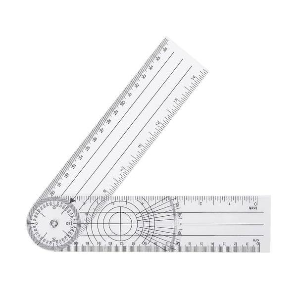 製品仕様  全長20cm 収納時  高さ5cm 重量：25g ソフトで柔軟性があり、長時間使用しても壊れにくく、落としても破損しにくいです。 特別なデザイン 角度計は目盛りを中心に回転させることができ、正確で効率的な角度を得ることができます...
