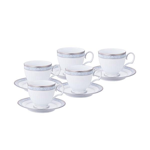 サイズ: カップ 口径:約9cm、長径(取っ手含):約11.5cm、高さ:約7.5cm、容量:約250cc(満水)  ソーサー 直径:約15cm材質:ファインポーセレン5客セットシリーズ:ハンプシャープラチナ原産国:SRI LANKAホーム...