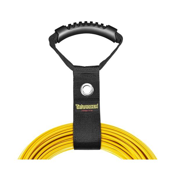 * 製品内容 - 55 cm x 5 cm持ちやすいマジック式ストラップ2パック。50メートル以下のケーブル、25メートル以下のホースをまとめるのに適しています。* 持ち運んで掛ける - 便利なキャリーハンドル付きで、重たいケーブルやホース...