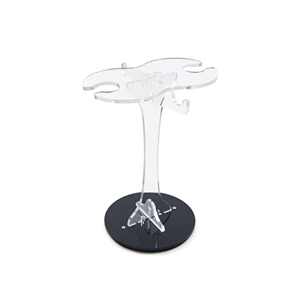 組み立て後の仕上がりサイズ：D16cm*W19cm*25cm透明感のあるアクリル素材を使用した、吊り下げ式ワイングラスホルダーです。 簡単に組み立てができてワイングラスを2脚吊り下げることができます。 日常遣いはもちろん、来客時やワインパー...