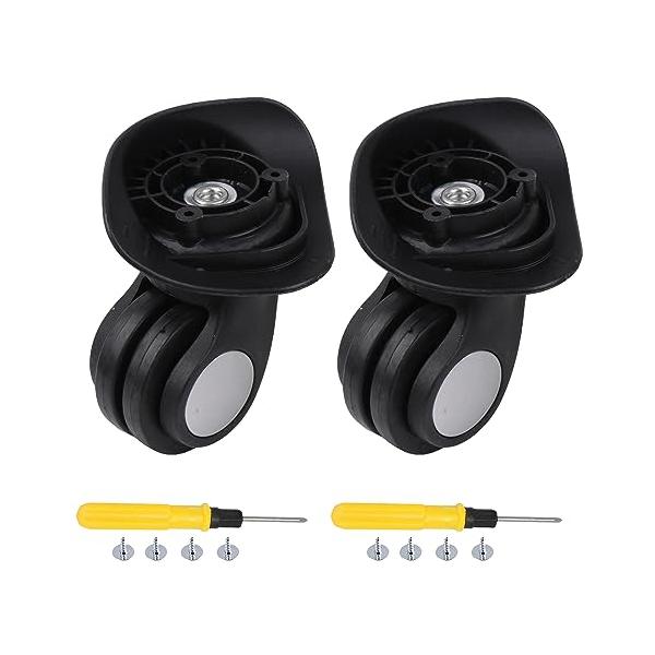2個セット ユニバーサル スイベル キャスター ホイール 右のスーツケース車輪 (2R) 115Wシリーズ W024 ホイール交換 (ブラック)文房具・オフィス用品/オフィス家具・収納/オフィス家具小物・パーツ/キャスター・固定脚