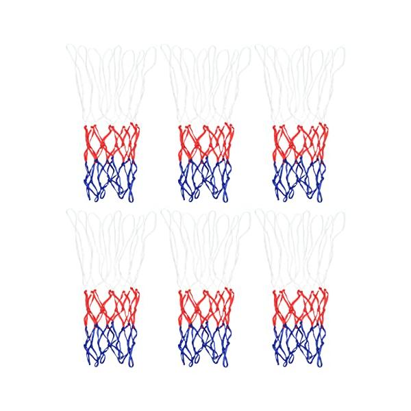 スタイル: 8ループ; カラー: ホワイト レッド ブルー; 全体のサイズ: 43 x 30 cm(L*直径); ロープ径: 5.5 mm; パッキングリスト: 6個 x ミニバスケットボールネット利点: 8ループバスケットボールネットはラ...