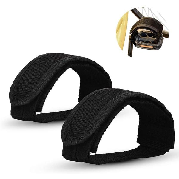 製品規格 ：製品材質：ナイロンとキャンバス材料から作られ、製品サイズ：23.5*4*2、製品重量：2点セット約62 g、製品色：ブラック。 使い心地 ：着用時にペダルを回しやすくし、快適な長距離走行と効率的な踏みつけを実現する足指ベルト。 ...