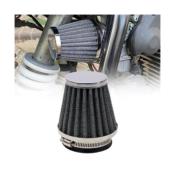 [サイズ] 径φ50X高さ84mmX幅73mmのバイク用エアフィルターです。サイズが中程度で、取り付けや交換が容易です。[取り付け] 本製品を使用する場合、キャブレターセッティングが必要です。正常に動作するために、このセッティングが必要です...