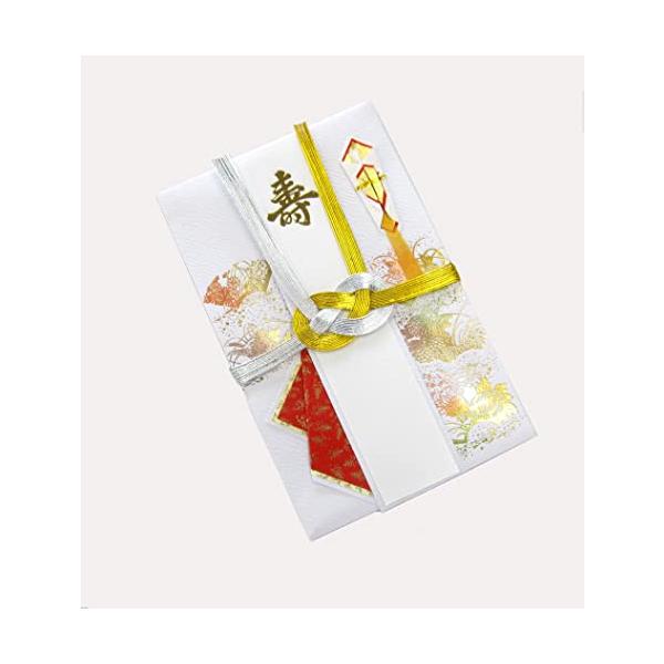 横130mmx縦210ｍｍ紙　松竹梅特殊箔押し短冊　金寿　結婚祝　お祝　無地　中袋多当折赤　各１枚付ご祝儀結婚式用 ご婚礼関係以外は、ご利用になれません。 結び切 水引飾りを少し延ばせば、100万円まで包めます。文房具・オフィス用品/のし・...