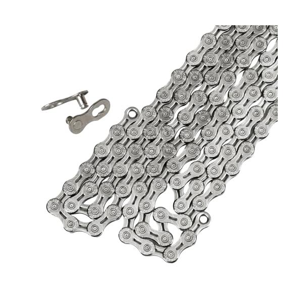 サイズ 1/2” x 11/128  リンク数 116リンク * 126リンク(12速)  重量 285(9速)g * 280g(10速) * 260g(12速)  対応 シマノ、カンパ(カンパニョーロ)、スラム  素材 カーボンスチール,...