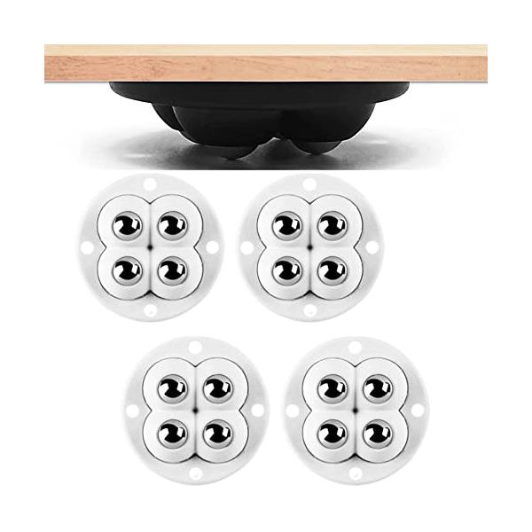 ** サイズ 長さ：4.8 cm、高さ：1.5 cm、耐荷重量：30kg 4個同時に使う時 粘着テープ式キャスターは1つの収納グッズに対して、4個を貼り付けて使用します。シンプルなデザインですが、実用性に優れ、使い勝手も抜群です。ホイールは...