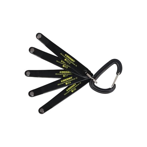 セット内容:H2.5・H3・H4・H5・H6全長(mm):108 幅(mm):16 先端部高さ(mm):約10.5ハンドル部材質:スチール ビット部:特殊合金鋼(S2) カラナビ部:ナイロン・スチール工場での作業・機械メンテナンス・車両メン...