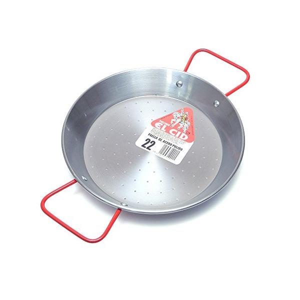 *スペイン製 *上部直径約22cm 取っ手は除く)、下部直径18cm　深さ3.5cm *容量 八分目で約600cc *重量 360g *材質 スチール製 鉄製・電磁調理器対応していません・IH対応していません ホーム＆キッチン:キッチン用品...