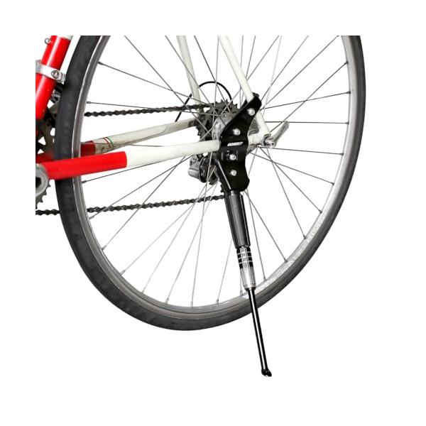 商品内容 キックスタンド(自転車スタンド)  素材 アルミ合金本体  適用サイズ 26-29インチ  重量 270g  仕様  *シートステーの取り付け角度の調整 *シートステー径：φ19mmまで *チェーンステー径：φ23mmまで対応可能...