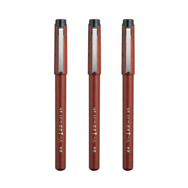 携帯に便利なペン字感覚の筆ペン太細強弱が自由に描き分けられる筆先です 内容 黒インク・硬筆タイプ・3本セット  商品サイズ 13 径*140 mm 10g 素材 本体：PP／キャップ：PP／クリップ：SUS／尾栓：PP／ぺん先：POM水性染...