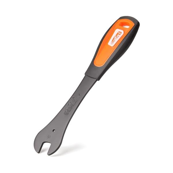 15mmペダル専用レンチ ロードバイク、クロスバイク、シティサイクル、電動自転車などに対応するペダル交換工具。 頑丈でしっかり使える 強度の高い特殊鋼を採用し、固着したペダルも確実に着脱可能。 サビにくい加工 サビに強い表面処理を施し、長期...