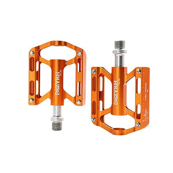 スピンドル ：CNCはクロムモリブデンを機械加工。軽量と高強度なアルミ製で、使用時間が長いです。より良い自転車ペダルです。 ベアリング ：封印されたDUブッシング。日常の泥と水と塵は入りません。サイクリング中、異常な音がありません。 滑り止...