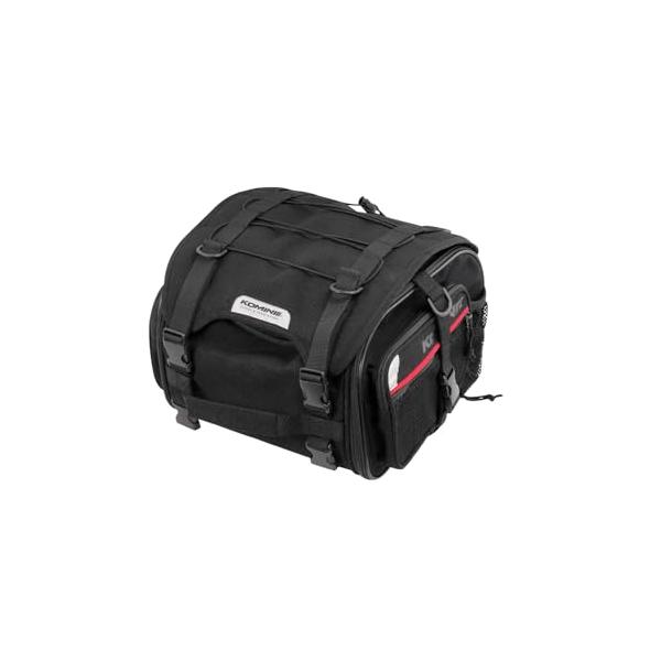 「より安全性が高く、より高機能で費用対効果の高い商品を開発・提供する」をモットーとする1947年創業の国内バイク用品メーカーのコミネ。デイリーユースでも使いやすい容量のシートバッグ。シンプルなドラム形状のバッグ本体には型崩れを防ぐワイヤーフ...