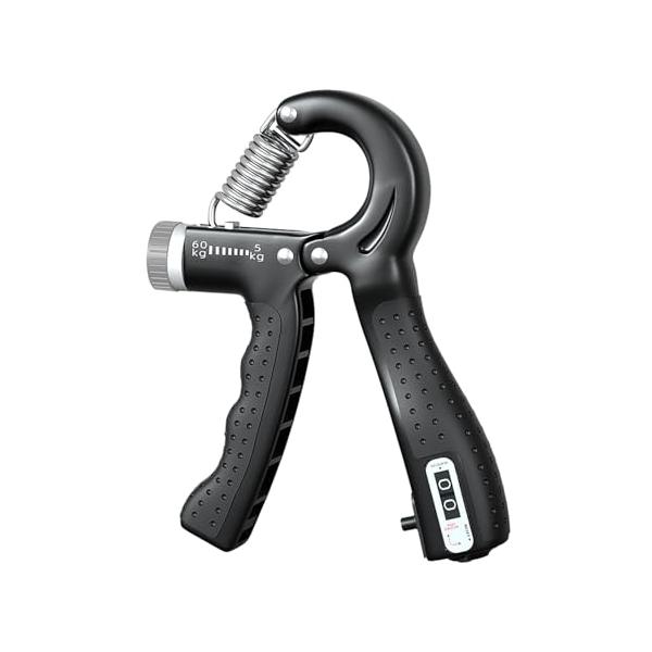 タッチすることで回数を自動記録してくれるカウンター付きで、トレーニングの回数が一目瞭然でわかります。ダイヤルで10*60kgの強度調整ができます。快適な握り心地のグリップで、強靭なステンレスバネを採用。何度使用しても緩むことなく耐久性もバツ...