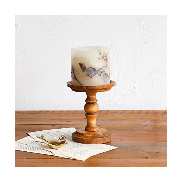 天然木の風合いを活かしたアンティーク風のキャンドルスタンド(Sサイズ)アンティークのような雰囲気にこだわってすべて手作業で仕上げました。キャンドルやアクセサリー収納の他に、エアプランツの台座にしたり色々な使い方をしていただけます。サイズ： ...