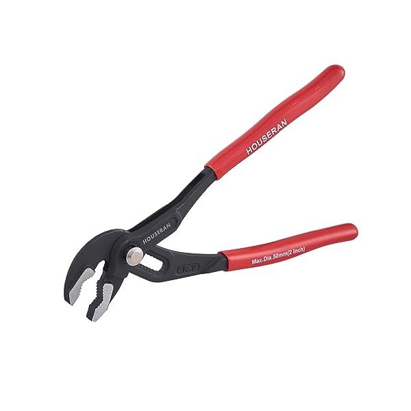 色：ウォーターポンププライヤー 耐久性に優れた素材 全長：248mm。材質：クロムバナジウム鋼。高い強度と耐久性を備え、日常使用から作業頻度の高い現場まで安心して使用できます。 プッシュボタン式・ジョー幅調整 バネ付きプッシュボタン機構を採...