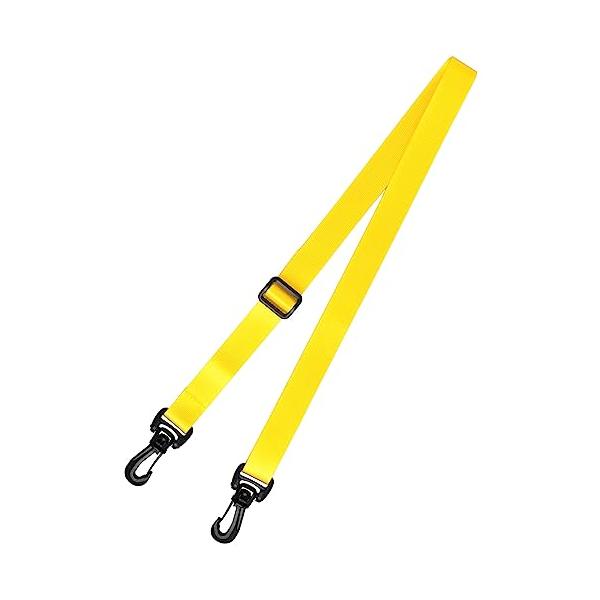 調整範囲: 全長70cm*120cm フックも含みます  Mサイズが選択されています 耐荷: 約10kg フック一つ カラー: イエロー 黄 主な仕様: [テープ素材] ナイロン、[幅] 20mm、[厚さ] 0.8mm、[重さ] 約30グラ...