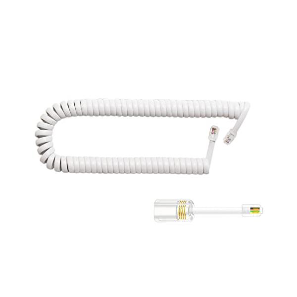 製品仕様 電話機の受話器と、電話機本体の間に接続するコードです。ケーブルタイプ:カールコード、片側ロングタイプ コネクタ形状:4極4芯 RJ9プラグ-RJ9プラグ　規格:クロス結線　ケーブル長さ(収縮時):約0.3m　ケーブル長さ(伸長時)...