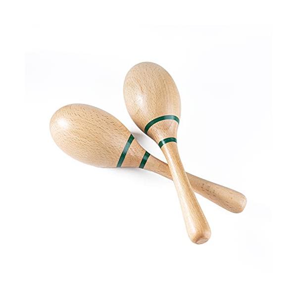 高品質素材 この軽量マラカス 楽器は高品質の木材で作られています。 美しくエレガント、強くて丈夫 人間工学に適した木の柄 快適なハンドルは人間工学設計を採用しており、曲線が少しあり、握り心地がより快適で、マラカスを簡単に操作することができま...