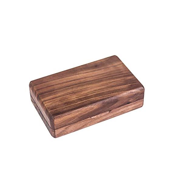 ブラックウォルナットプレミアムウッドフライボックス軽量で丈夫ですボックスのサイズ: 13.8x 8.5 x 3.8 cm重量：198 g / 6.98ozスポーツ＆アウトドア:釣り:フライ:アクセサリ:フライボックス