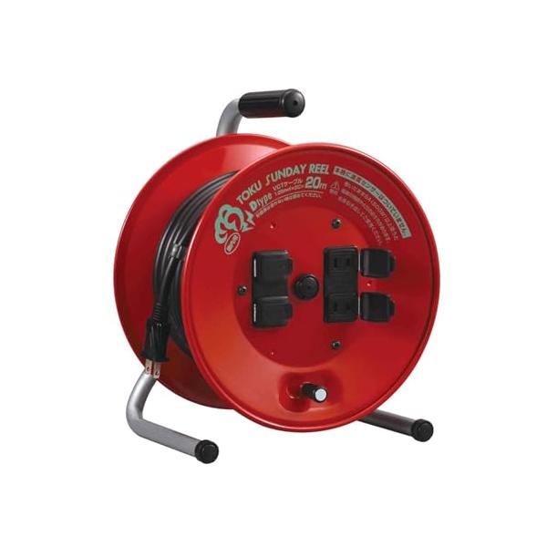 電線仕様(種別・太さ*心数):VCT 1.25**2心、製品定格:125V・5Aコンセント定格:2P・15A・125V、コンセント数:2P*4個質量:3.9kg、コード長さ:20m、サイズ:H316*W255*D201mmその他特長:コンセ...