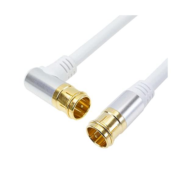 *ケーブル規格：S-4C-FB *コネクタ規格：F型*コネクタ形状：L字差込式-差込式 金メッキ仕様  *コネクタサイズ ・L字差込式：W約11.5 x H約11.5 x D約29.5 mm ・差込式：W約11.5 x H約11.5 x D...
