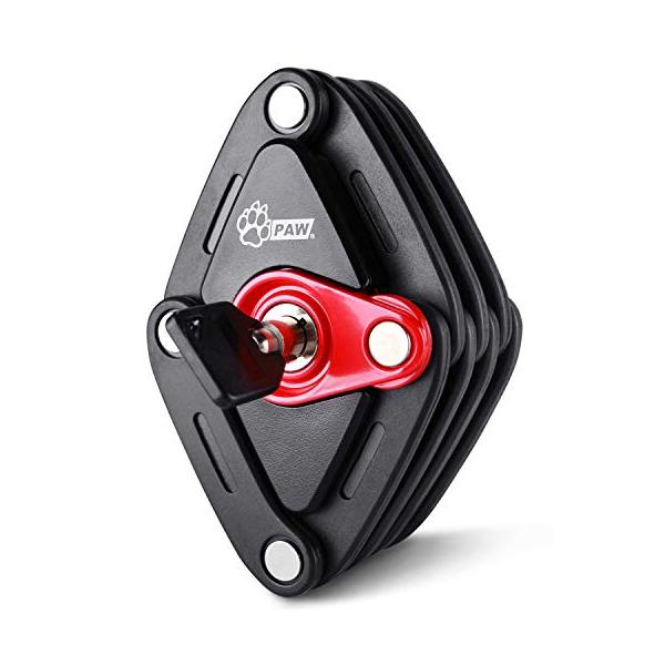 携帯性抜群 螺旋フォールディング機構で、折りたたんでコンパクトに収納可能。 頑丈なブレード 熱処理を施した特殊高硬度スチール鋼材で作られており、丈夫で高靭性。 施錠範囲は87cm 鍵の全長は87cmと長いので出先の駅やコンビニ等で地球ロック...