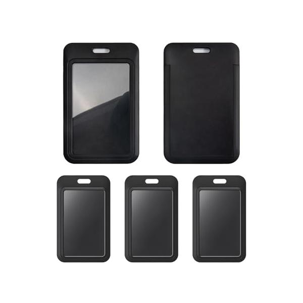 商品仕様 サイズ：11cm*7cm、カラー：ブラック、数量：縦型3枚セット。 高品質素材 ABS樹脂*高透明PETシート使用。密閉性・防塵性・防食処理に優れ、耐久性が高い。透明な窓でIDカードの表示に最適。 防水性 防水性素材で内部への浸透...