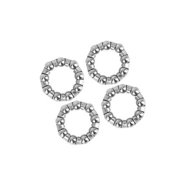 素材 このボールベアリングリテーナーは、スチール製で、耐久性があり高強度です。 寸法 外径: 29.5mm; 内径: 19mm。パッケージに含まれるもの: 自転車用ボールベアリング4個 特徴 このボールベアリングリテーナーには9つのボールが...