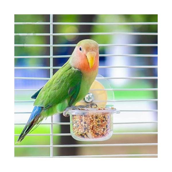見やすいクリアデザインで衛生的 小鳥用クリア食器なので、餌や水の汚れが一目瞭然。こまめな交換ができ、愛鳥の健康を守ります。餌入れとしても水入れとしても使い勝手抜群。 アクリル製鳥用給水器 軽量ながら耐久性のある素材を使用。ケージへの取り外し...