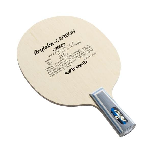 素材:カーボンサイズ:ブレード/158*150mm(丸型)、ブレード厚/5.8mm、グリップ(長さ*厚*エンド幅)/82*22*31.5mm特長:反発特性/11.8、振動特性/10.6、5枚合板、アリレートカーボン原産国:日本スポーツ＆アウ...