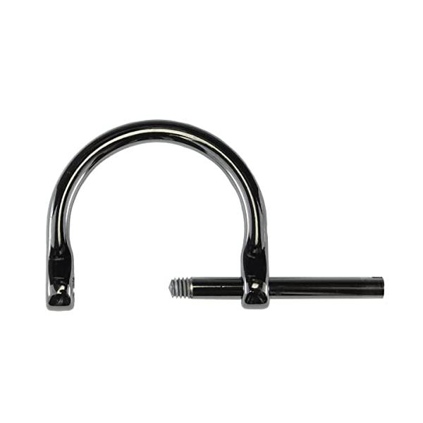 ネジ式Dカン１個入り内幅：30mm材質：亜鉛合金、真鍮表面処理：黒ニッケル鍍金日本製ホビー:手芸・画材:裁縫材料:手芸用カン