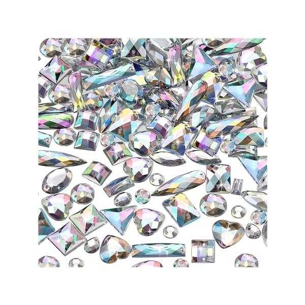 内容量と種類 : ラインストーン200個がランダムで封入されており、さまざまな形状 円形、楕円形、正方形、しずく形、ハート形など をご用意しています。ビジュー パーツとして活用できる多彩なデザインで、あらゆるDIYプロジェクトに最適です。 ...