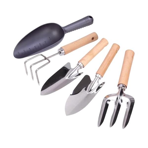 高品質ステンレス素材 スコップはステンレス鋼で製造され、錆びにくいです。優れた耐久性と耐食性を備えており、屋外にも長期間にわたり頑丈に使用できます。 目盛り付きスコップ シャベルには目盛りが付いており、穴を掘るときや苗を掘り起こすときに、深...