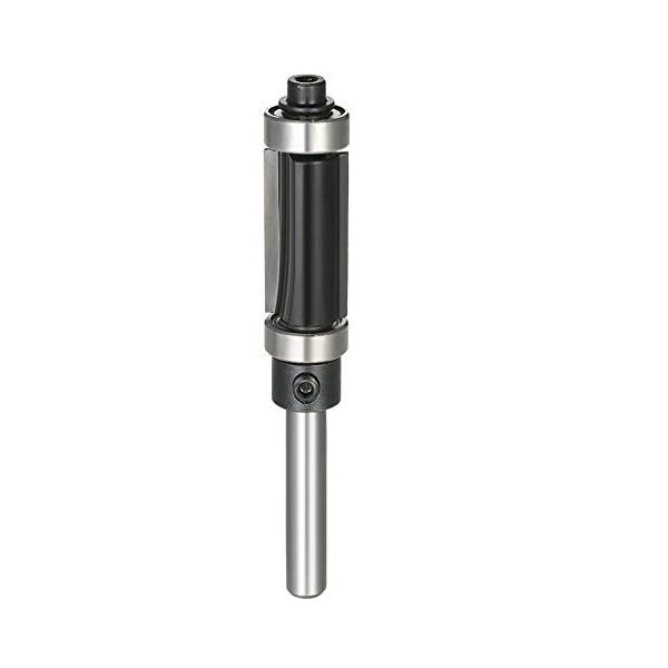 ご注意：トリマー軸径は6.35mmです。この商品の軸径は6mmより大きく、購入時はトリマーのサイズ確認が必要です。サイズ：軸径:6.35mm、ベアリング:12.7mm、刃長:25mm、全長:76.2mm。ビット内容：1本超硬刃トリマービット...