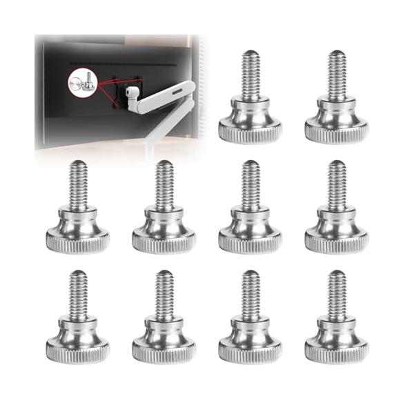 規格 パッケージの内容：10個 x つまみネジ。 サイズ：M4x6mm　ピッチ：0.7mm。カラー：シルバー。 高品質素材 304ステンレス鋼製で、さびに対して抵抗性があり、耐久性も優れています。 に注意 薄型モニターご使用の場合は基盤に到...