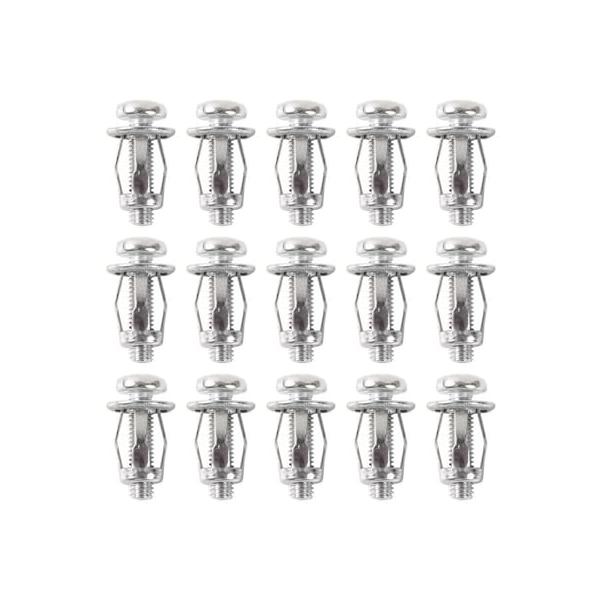 花びらナット15個セット。この拡張ナット長さ: 20mm、ねじ直径: 4mm。材質：炭素鋼。表面処理：亜鉛メッキ。優れた防錆性と耐腐食性を備え、耐久性があります。花びらナットのデザインは取り付けが簡単で、ユーザーは簡単にボルトにナットを固定...