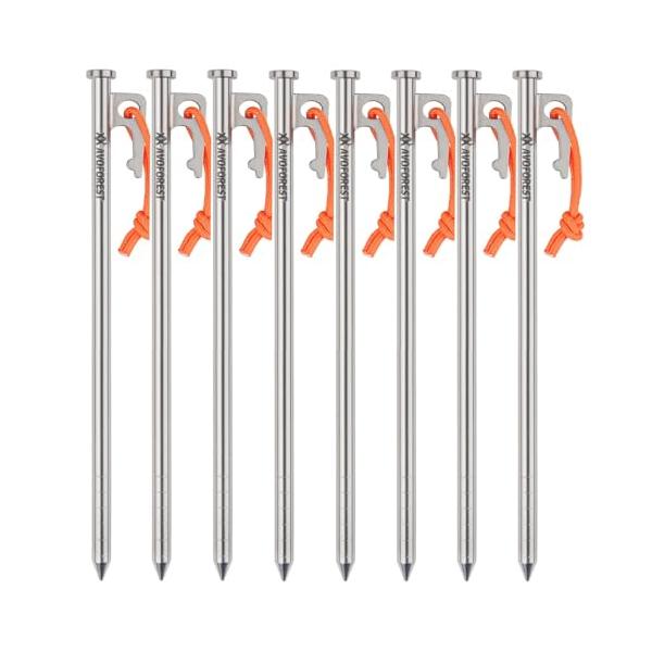 *2024新登場――太いヘッドタイプチタンペグ： ペグヘッド部の直径が12mmなので、打撃面積が広くなり、振り上げても狙いやすいうえに一度の打ち込みでかなり差し込むことができ、ペグ打ちが楽になりました。* 商品詳細 :サイズ(約)：直径8*...