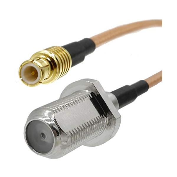 MCX ストレートプラグ オス - 同軸 (F型ジャック) メス 変換ケーブルケーブル RG316/U*全長 約 50cm *重量 約 17g*製品内容 MCX - F 変換ケーブル*保証期間 お届け日より1ヶ月産業・研究開発用品:エレクト...