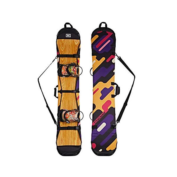 伸縮性があり、SBR 4.5mm 厚みのネオプレン生地を使い、スノーボードの対応サイズ：Sサイズ：140cm〜150cm; Mサイズ：150cm〜160cm; Lサイズ：160cm〜170cmスキーのエッジ、ボード底面とボード表面を360度...