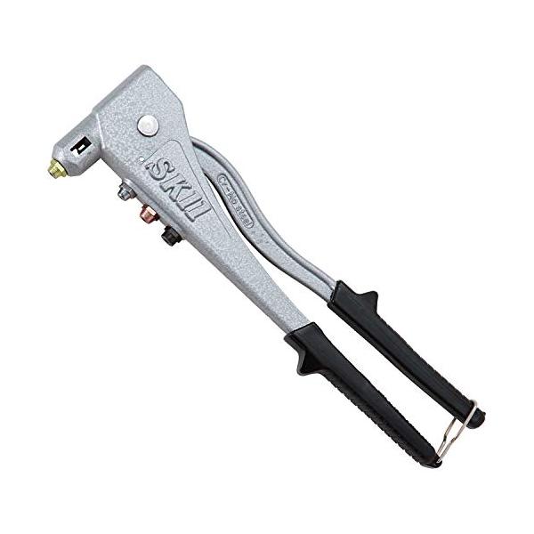 用途:部材と母材の締結特徴1:簡単に美しくカシメができる特徴2:握りやすくて楽に力が入る使用リベットサイズ:2.4mm・3.2mm・4.0mm・4.8mm付属品:ノーズピース(2.4mm・3.2mm・4.0mm・4.8mm)・ロングノーズピ...