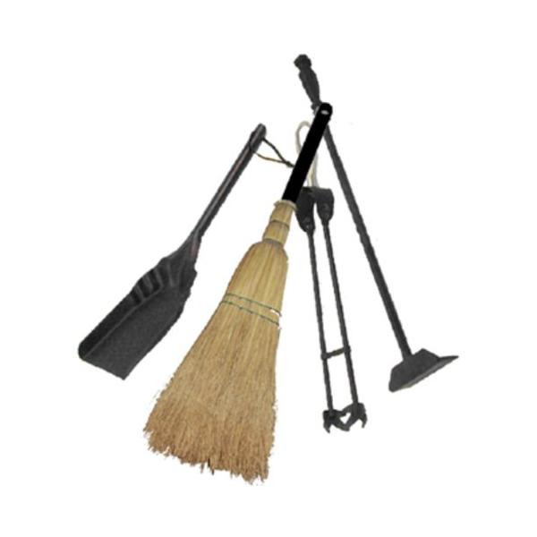 セット内容:ほうき、スコップ、トング、灰ならし(4点セット)サイズ:高さ750mm原産国:中国DIY・工具・ガーデン:住宅用設備・製品:暖炉・アクセサリ
