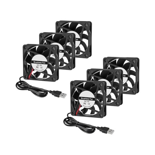 60x60x15mm/ 2.36*2.36*0.59inファン定格電圧：5V DC、電流：0.25a60mmファンエアフロー：18.2cfm、速度：3500*5％PRM、ノイズ：25 DBA2.36inファンベアリングタイプ：オイルベアリン...